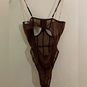 Fashion Nova | Intimates & Sleepwear | Fashion Nova Brown Body Suit ...